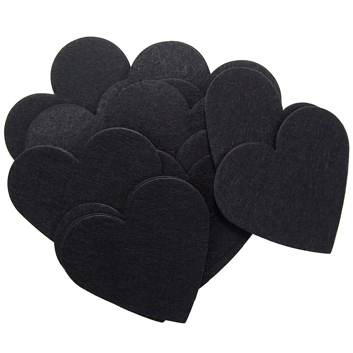 Playfully Ever After 3 Inch Black 22pc Stiff Felt Hearts