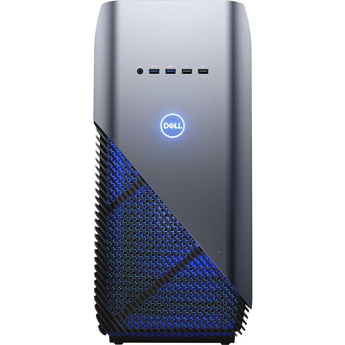 Dell Inspiron Gaming PC Desktop AMD Ryzen 7 2700 Processor, 16GB DRAM, 1TB HDD, AMD Radeon RX 580 4GB GDDR5 Graphics Card, Windows 10 64-bit, Blue LED, Model Number: i5676-A696Blu