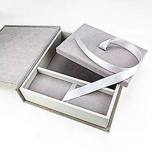 Flashscot Custom USB Gift Box for Photographers and Presentation of Photos - Light Gray Impression - 4"x6", 8GB USB