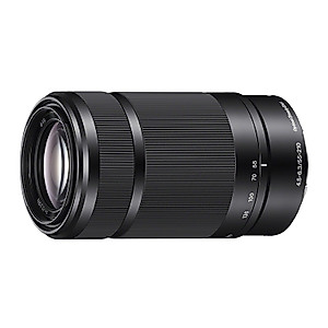 Sony E 55-210mm f/4.5-6.3 OSS Lens (Black) for Sony E-Mount Cameras Bundle. Includes: Filter Kit, Cleaning Pen, Front and Rear Lens Caps and Original Sony Lens Hood - International Version