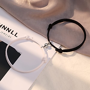 MHnicesoul Magnetic mutual attraction couple bracelet set, Men and Women Valentine's Day Gifts, for boyfriend and girlfriend, eternal love vow, Adjustable