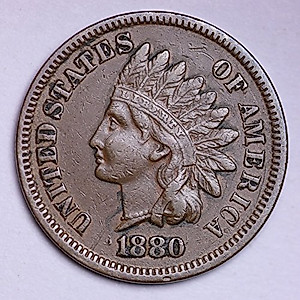 1880 Indian Head Penny Almost Uncirculated