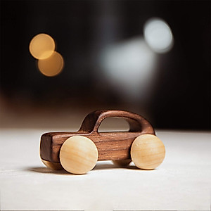 3PCS Wooden Baby Toys,Baby Grasping Toys Push Car Toys Montessori Toys Wooden Toy Vehicles,#1