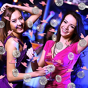 Sherr 400 Pcs Wedding Table Confetti Wedding Hat Confetti 70s 80s Disco Ball Cowgirl Party Decorations Engagement Party Supplies Girls Night Birthday Favors for Western Cowboy (Cool Style)