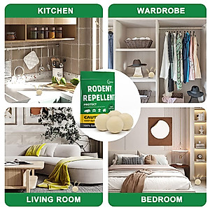 Rodent Repellent,Moth Balls for Rodents,Mice Repellent for House,Mouse Repellent Peppermint,Rat Repellent Outdoor/Indoor,Peppermint Oil to Repel Mice and Rats 8 Pouches/Bag