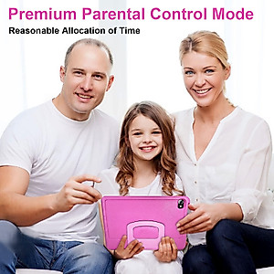 OUZRS Kids Tablet Android 12 Kid Tablet 64GB Strong128GB Extensions 4GB RAM 5G Dual WiFi+GSM Certification with Protective Case Ideal for 10 Inch Tablet Child's Learning and Entertainment (Pink)