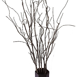 FeiLix 5PCS Artificial Curly Willow Branches, Decorative Dry Twigs, 30.7 Inches Fake Bendable Sticks Vintage Vines Stems DIY Craft Vases Artificial Flowers Garden Hotel Office Home Farmhouse Decor