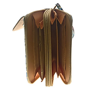 Hulu Makana Loteria Mexicana Print Multi-Slot Wallet with Cell Phone Pouch