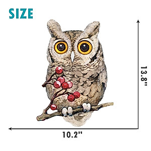ROFARSO Lifelike Cute Lovely Owl Bird Animal Wall Stickers Removable Wall Decals Peel and Stick Wall Art Decorations Home Decor for Kid Nursery Baby Bedroom Living Room Playing Room Murals