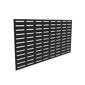 3'x6' Boardwalk Decorative Screen Panel, Black