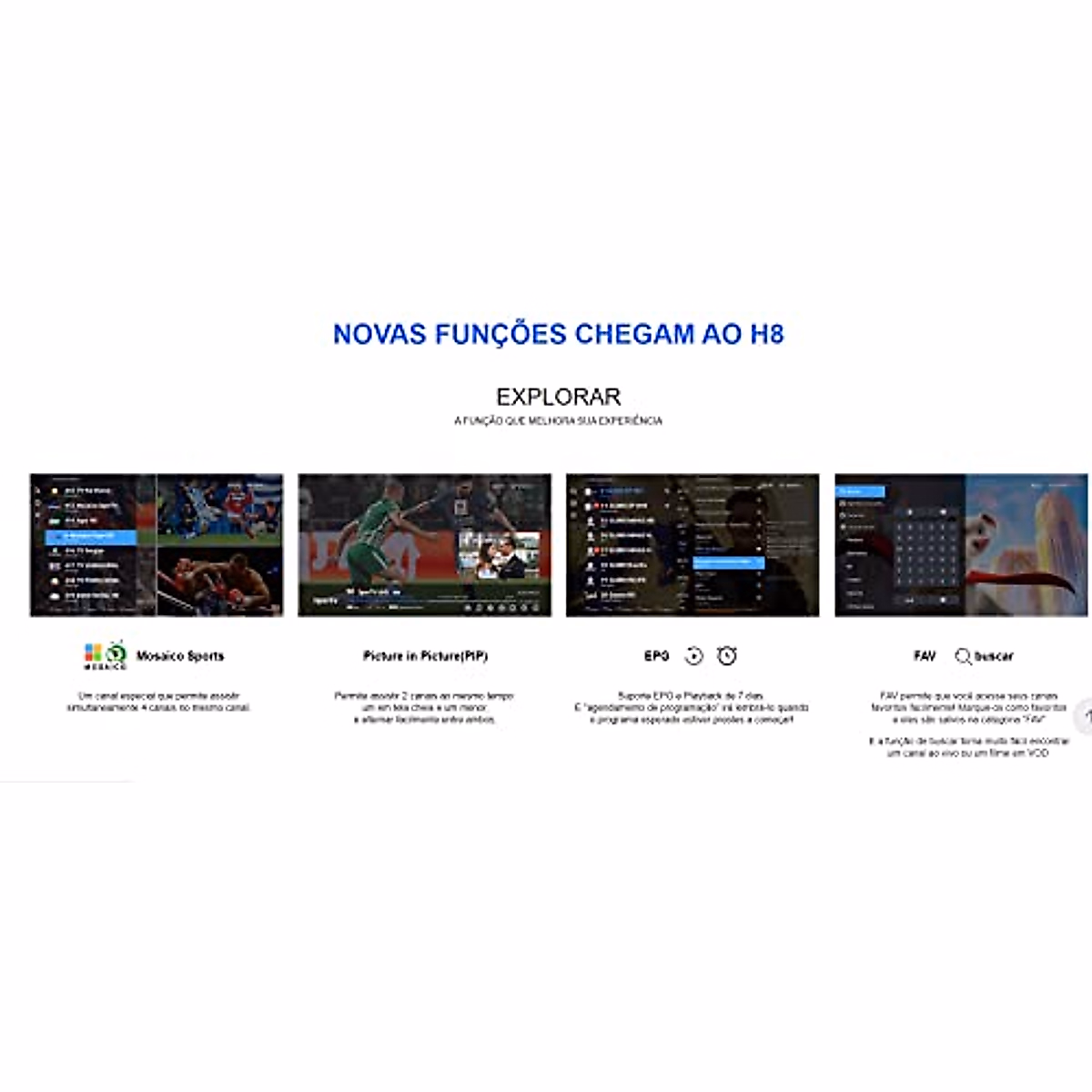 SuperTV H8 Brazil Box TV Brasil New Version HTV8 Brazilian TV Box Android 11 - 2.4GHz/ 5GHz WiFi 4K UHD Bluetooth 4.2