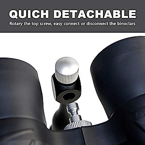 Staoptics Binocular Tripod Adapter Quick Release 1/4-20Inch Threading Detachable Universal Mount for 8x32 8x36 8x40 8x42 10x50 12x60 15x60 15x70 20x80 25x70 Binoculars etc Model