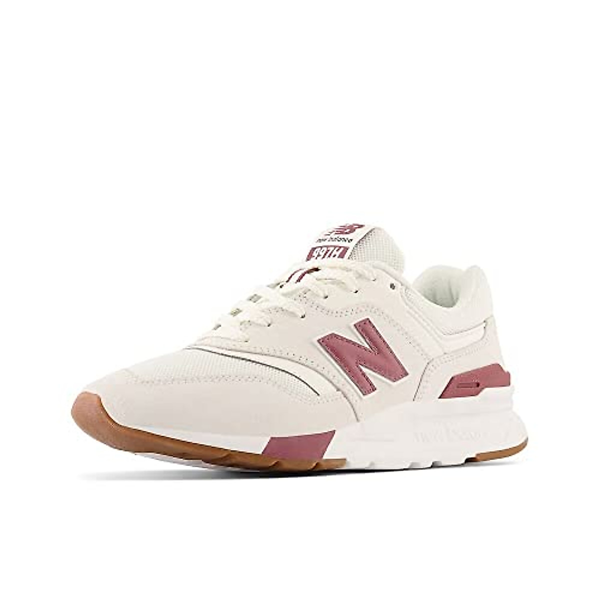 New Balance Women's 997H V1 Lifestyle Sneaker, Sea Salt/Washed Burgundy, 10