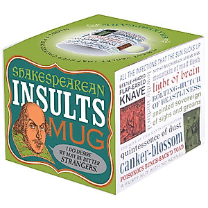 Shakespearean Insults Coffee Mug - Shakespeare's Wittiest and Meanest Insults - Comes in a Fun Gift Box