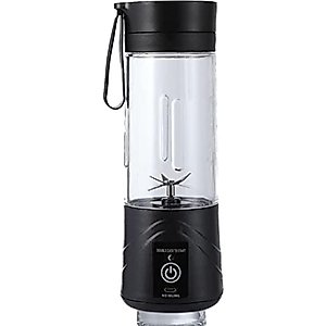 Portable Blender, Portable Blender for Shakes and Smoothies with USB Rechargeable, 6-Point Stainless Steel Blades for Gym,Office,Traveling. (Black)