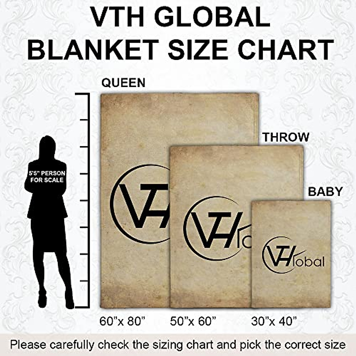 VTH GLOBAL Personalized Custom Name Message Text for Daughter Son Mom Dad Wife Husband Girlfriend Boyfriend Handwriting Letter Airmail Christmas Birthday Fleece Sherpa Blanket Bed Throw