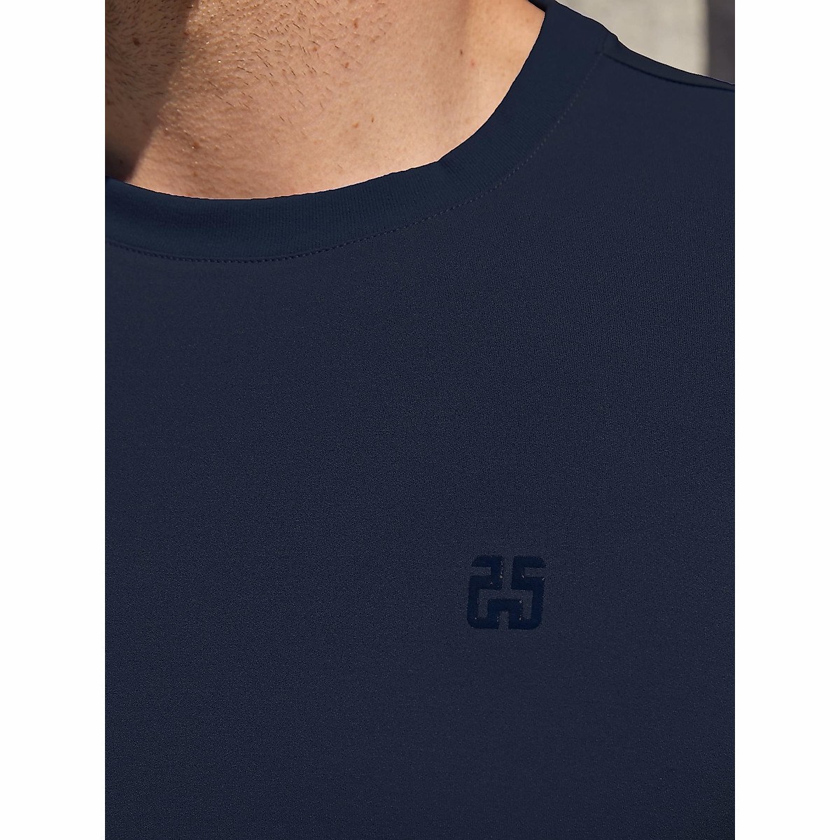 2 Pack Men's Performance T-Shirt Wrinkle-Resistant Quick Dry Short Sleeve Moisture Wicking UPF 50+ Sun Protection Athletic(2 Dark Blue,XXL)