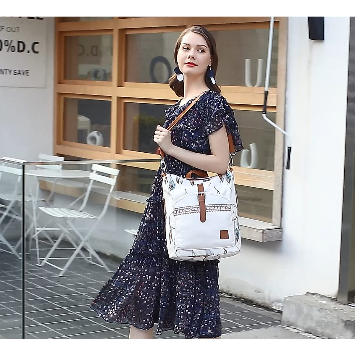 Backpack Purse Women Ladies Fashion Casual Lightweight Shoulder Bag Travel Daypack (Feather Beige)