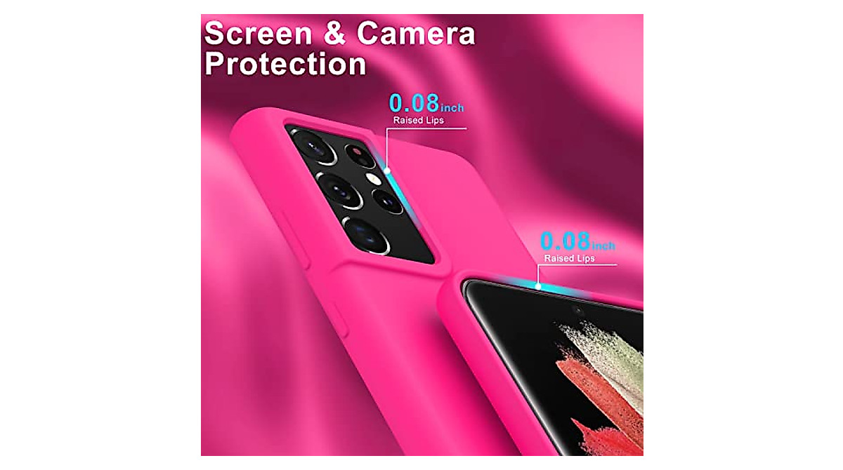 DEENAKIN Silicone Case for Galaxy S21 Ultra - Hot Pink
