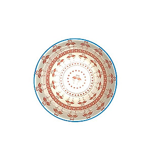Signature Housewares 28 oz Pad Print PP7 Assorted 6" Bowls (Set of 4), Multicolor