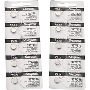 Energizer 377/376 Silver Oxide 10 Batteries