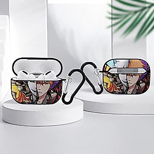 Kurosaki Ichigo for AirPods Pro Case, Anime Whole Body Printing Shockproof Protective Cover Case with Keychain Compatible with AirPods Pro