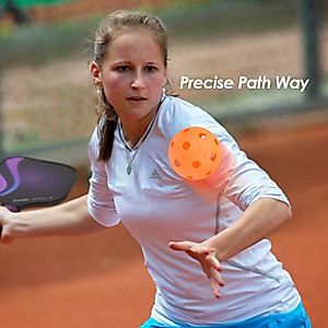 JoncAye Pickleball-Balls 6 Pack, Orange Indoor-Pickleballs USAPA Compliant, Pickle-Balls with Bag, Accessories for Pickleball-Paddle-Set, Gifts for Pickleball Lovers