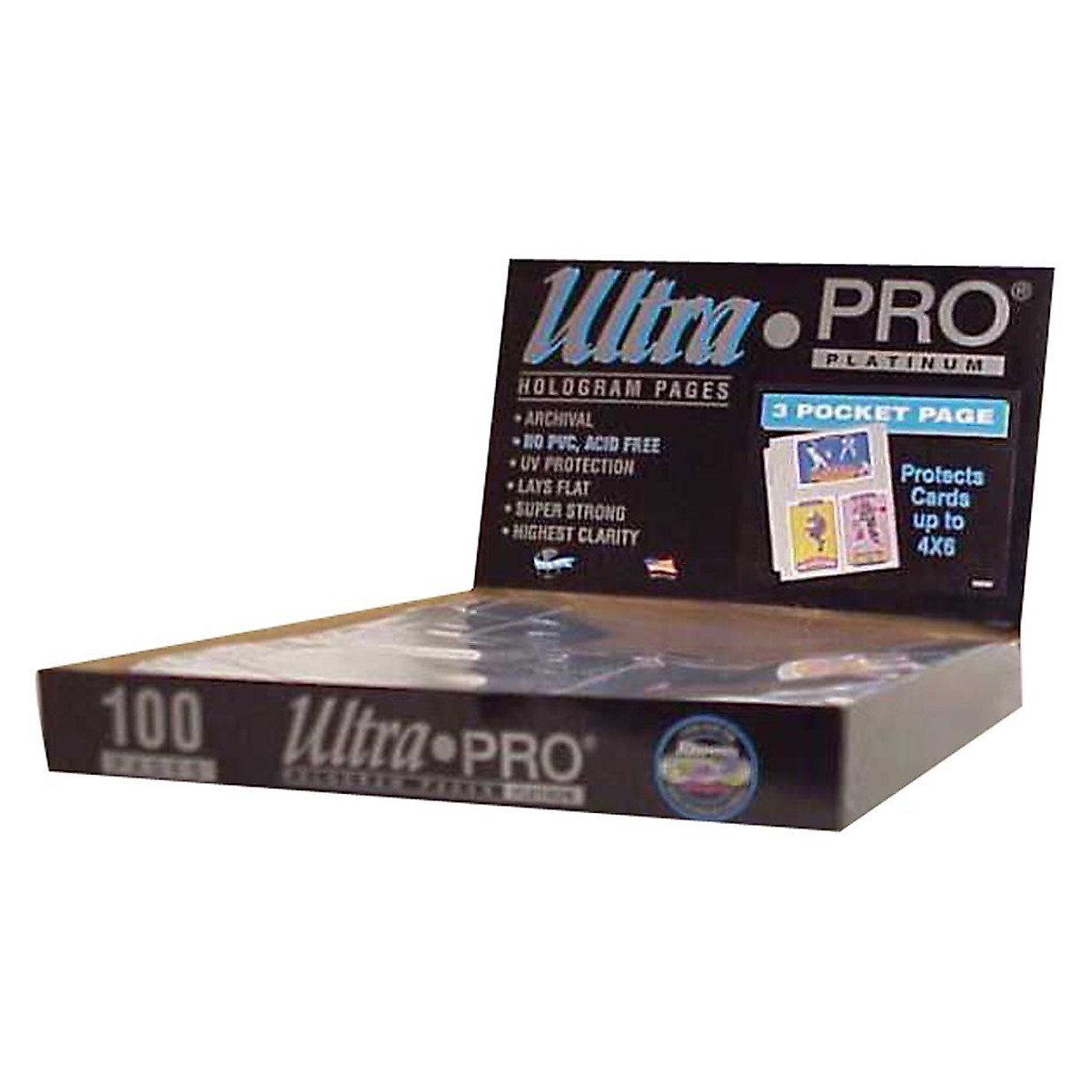 Ultra Pro 3-Pocket Platinum Page for 4" X 6" Photos 100 ct., white