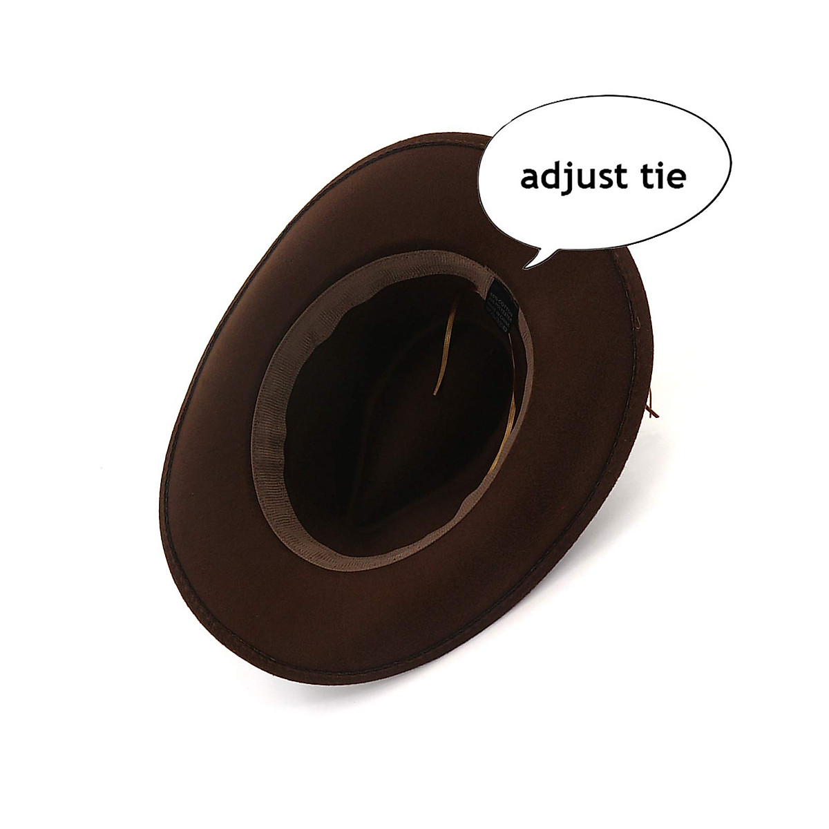 Gossifan Classic Womens Western Cowboy Cowgirl Hats with Wide Belt Coffee