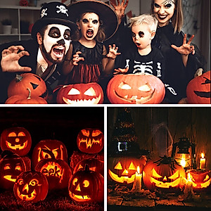 Sakmilu Halloween Pumpkin Carving Kit - 6 Pcs Pumpkin Carving Tools Stainless Steel with Stencils Storeage Bag for Halloween Decoration Jack-O-Lanterns