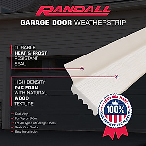 7-Foot Vinyl Uniflex Vinyl Garage Seal for Top and Sides (Bright White)