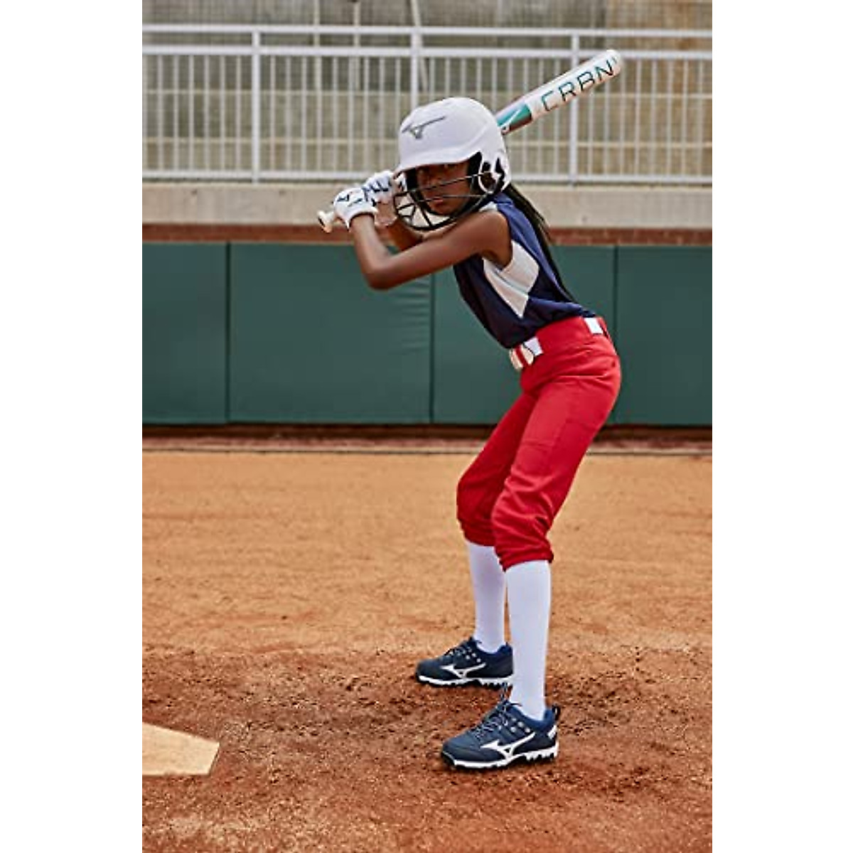 Mizuno Girls Youth Belted Low Rise Fastpitch Softball Pant, , Youth X-Large,Red