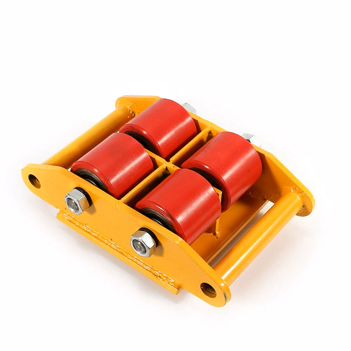 Heavy Duty Machine Dolly Skate, Furniture Dolly Machinery Roller Mover Cargo Trolley 6 Ton 13200lb, w/Steel Rollers Cap 360 Degree Rotation,Yellow
