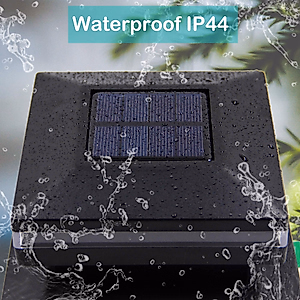 MAGGIFT 15 Lumen Outdoor Cap Light for Fence Deck or Patio, Solar Powered, Warm White High Brightness SMD LED Lighting, Lamp Fits 4x4, 5x5 or 6x6 Wooden Posts, 4 Pack