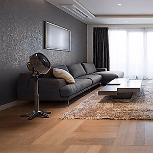 Vornado 7803 Large Pedestal Whole Room Air Circulator Fan with Adjustable Height, 3 Speed Settings, Removable Grill for Cleaning, Black & 723 Full-Size Whole Room Air Circulator Fan