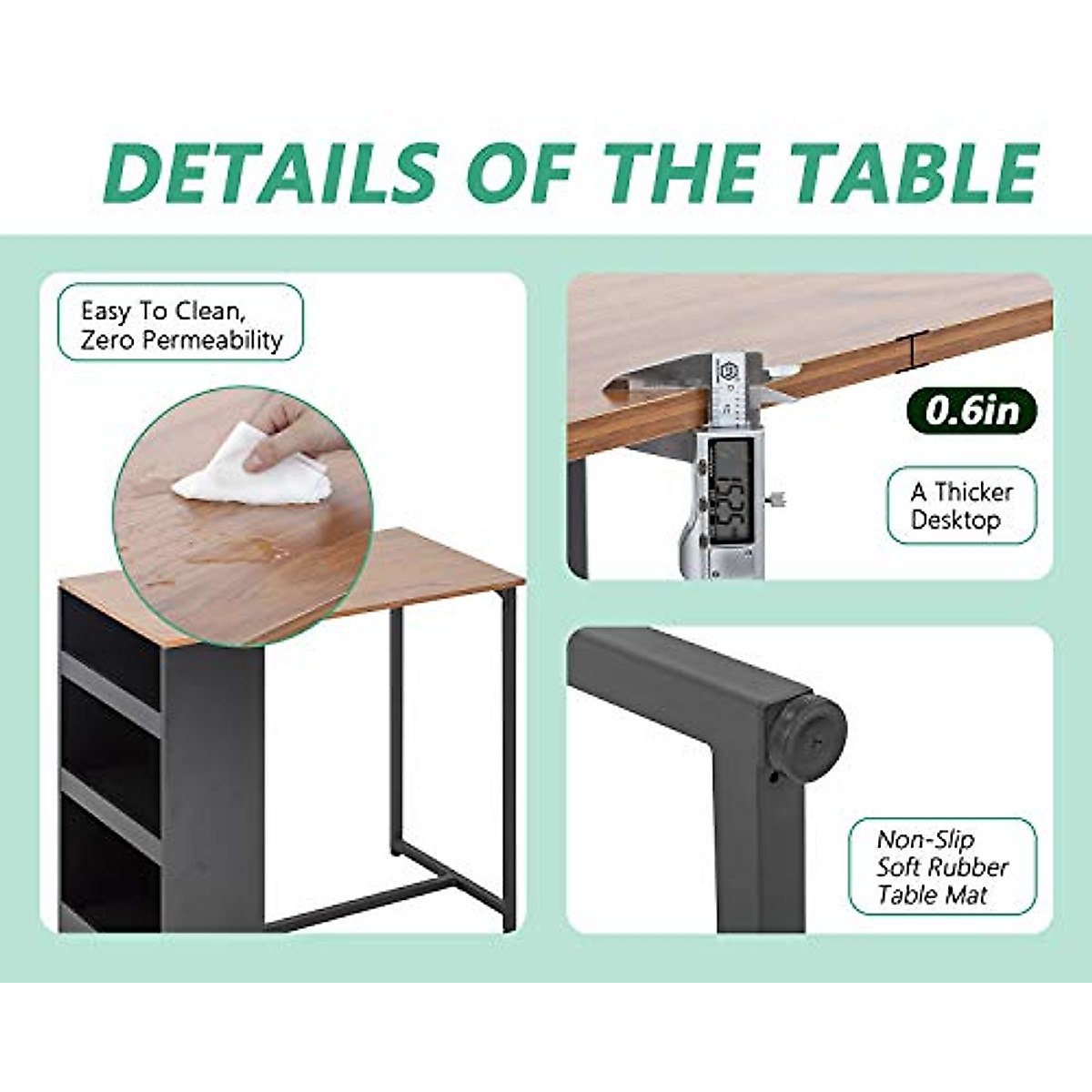 FDW Dining Table Set Kitchen Table and Chairs Dining Room Table Set for Small SpacesDining Table for 2 Modern Home Furniture Rectangular