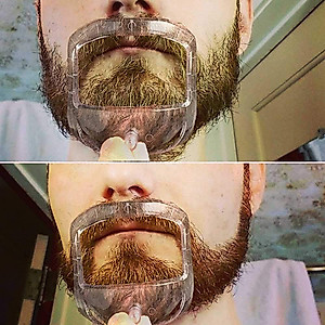 RIMOL Beard Shaper Goatee Mustache Grooming Tool Face Hair Styling Template for Man - Transparent - 5 PCS/Set (Transparent)
