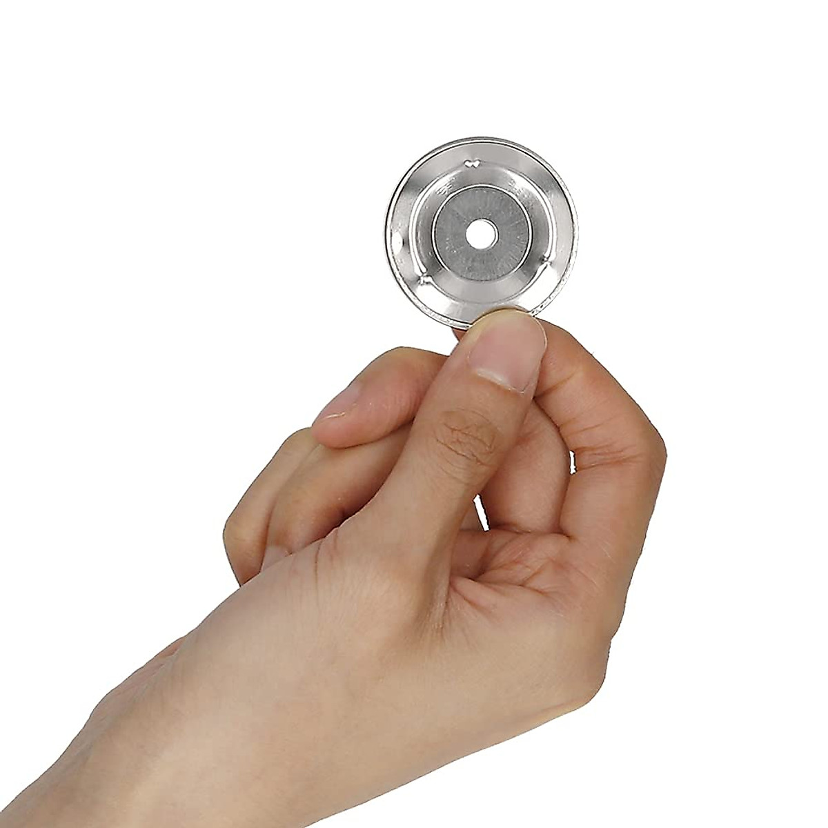 Docona Tambourine Bell Ring 50pcs Tambourine Bell Ring Jingle Bell Stainless Steel for Handbell Tambourine Church Tambourines