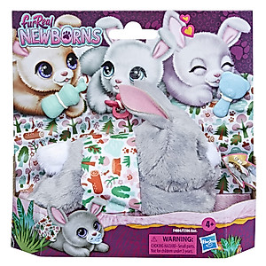 FurReal Hasbro Newborns Puppy Interactive Animatronic Plush Toy: Electronic Pet with Sound Effects and Closing Eyes,for Kids Ages 4 and up