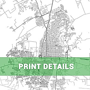 Dear Mapper Laredo United States View Abstract Road Modern Map Art Minimalist Painting Black and White Canvas Line Art Print Poster Art Line Paintings Home Decor (Set of 3 Unframed) (16x24inch)