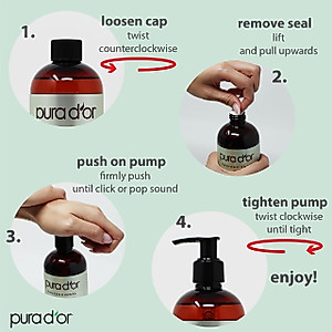 PURA D'OR 16 Oz ORGANIC Fractionated Coconut Oil - MCT Oil - 100% Pure & Natural USDA Certified Cold Pressed Carrier Oil - Unscented, Hexane Free Moisturizer For Face, Skin & Hair Tonic - Men & Women