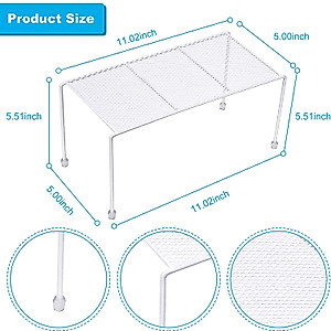 Mini Mesh Kitchen Shelves,Cabinet Storage Shelf Rack, Cabinet Organization ,Kitchen Bathroom Pantry Cupboard Desk Home Office, Fridge, Cabinet, Bathroom Cupboard, Non-slip Plastic Feet (3, White)