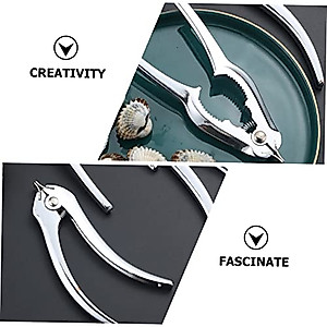 BESTonZON 3pcs Clam Opener Cover Clip Crab Tools Home Tools Specialty Tools Shellfish Clam Rake with Basket Seafood Opening Cutter Sturdy Clam Opening Tool Daily Use Clam Opener Clam Clip