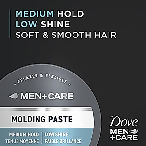 Dove Men+Care Styling Aid Hair Product for a Medium Hold Sculpting Hair Paste Hair Styling for a Textured Look With A Matte Finish 1.75 Ounce (Pack of 3)