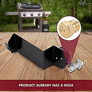 10Pcs Brass Jet Nozzle Propane Orifice Kit - Grill Replacement Parts High Pressure Nozzle Griddle Accessories Kit - Propane Burner Replacement Parts LP Gas Hose Nozzle Conversion Kit