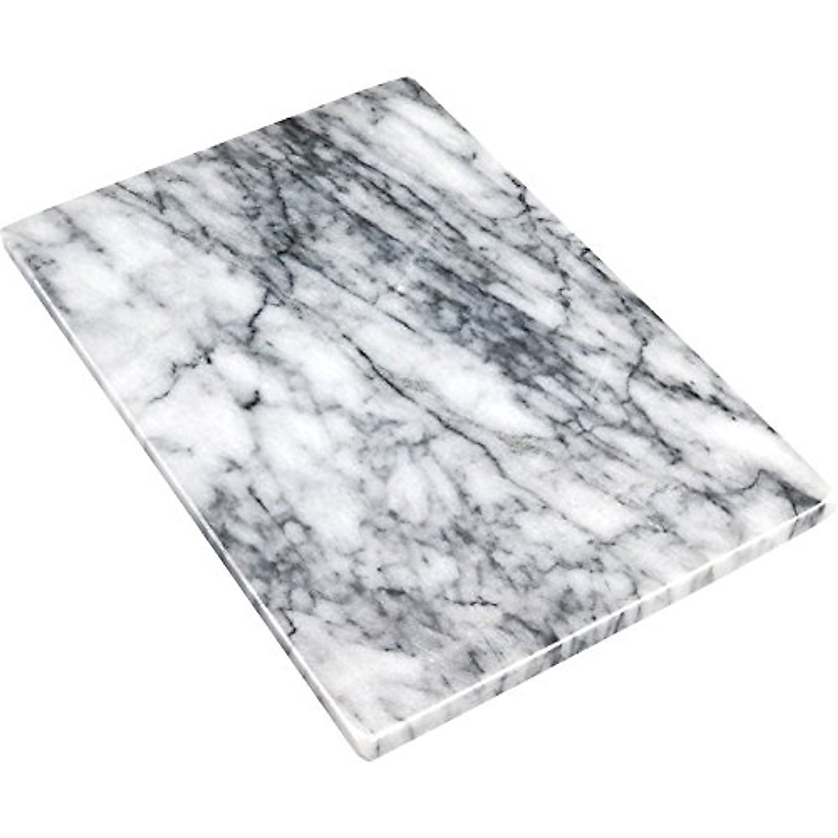 Greenco Marble Cutting Board, 8 x 12, White Marble | Meat Cutting Boards, Fruit&Cheese Board, Butcher Block | Over-the-Sink, Dishwasher Safe Chopping Board Kitchen Set | Large Kitchen Serving Tray