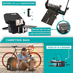 TELEPROMPTER PAD iLight PRO 12" Autocue teleprompter iPad Tablet - Kit teleprompter for Video with Remote Control, APP & Carry Bag, Beam Splitter Prompter DSLR, iPhone, APP for Apple Android Mac Win