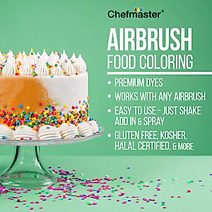 U.S. Cake Supply 2-Ounce Airbrush Cake Food Color Metallic Gold