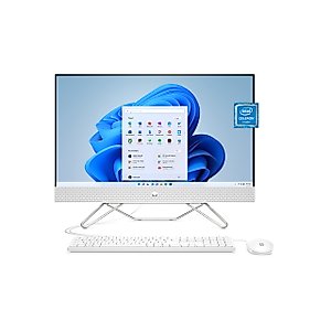 HP 24-cb0010 23.8” FHD All-in-One Desktop PC, Intel Celeron Processor J4025, 8GB RAM, 256 GB SSD, Webcam, WiFi, BT, Windows 11 Home (Renewed)