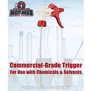 Leak-Free No-Clog Chemical Resistant Spray Head 5 Pk. Bottles NOT Included. Pro-Grade Trigger and Nozzle for Auto/Car Detailing, Window Cleaning and Janitorial Supply. Sprayer Fits 24oz Bottle